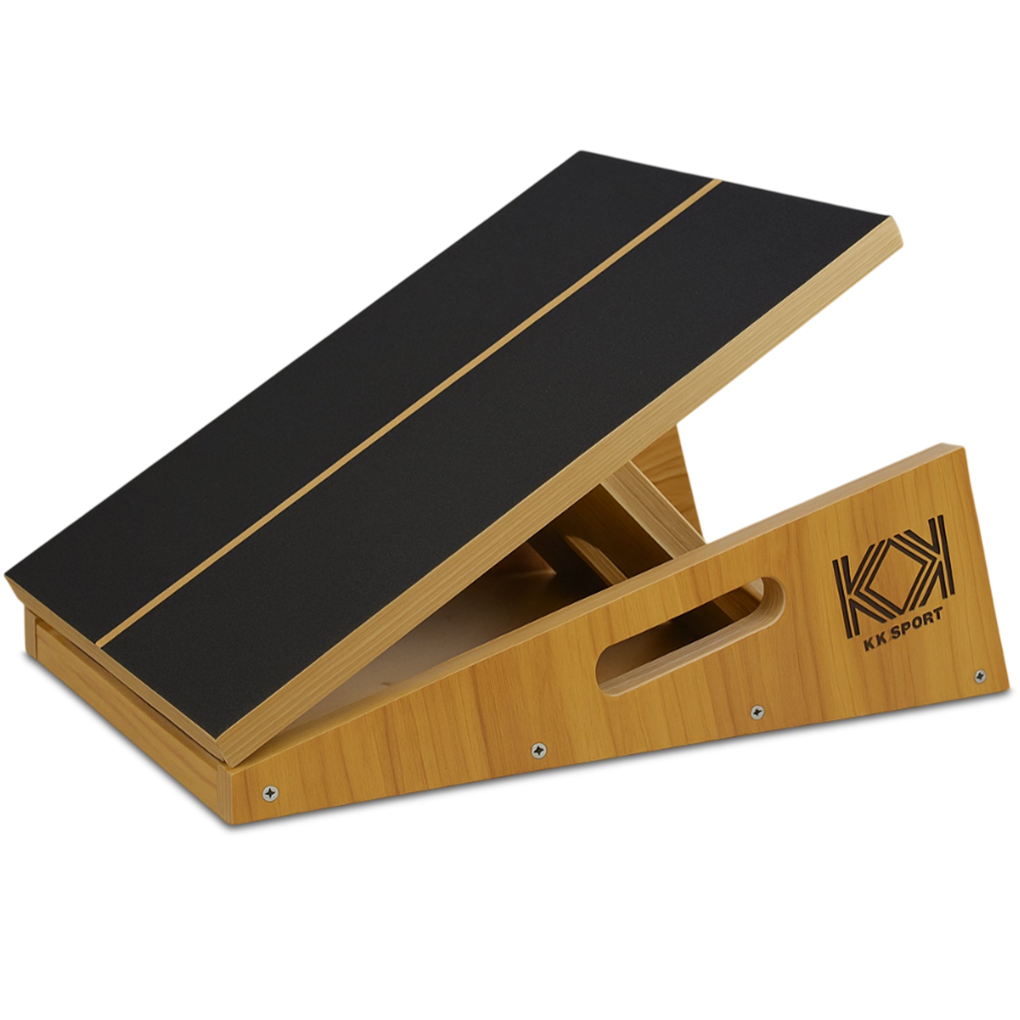 KK Slant Board Wooden Adjustable Calf Stretching Board Incline Board